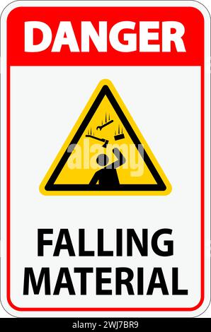 Danger Sign Falling Material Stock Vector Image & Art - Alamy