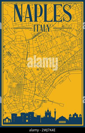 Naples skyline line art vector illustration Stock Vector Image & Art ...