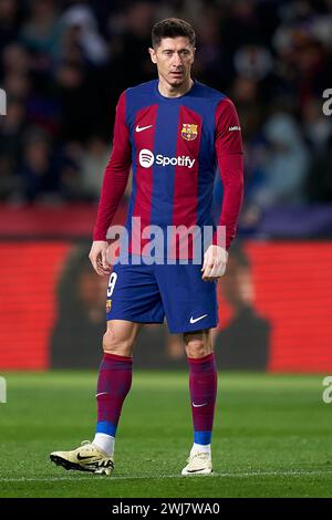 Robert Lewandowski of FC Barcelona during the La Liga EA Sports match ...