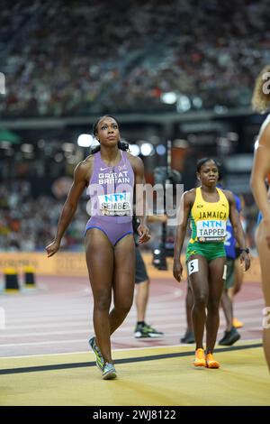 Cindy SEMBER participating in the 100 meters hurdles at the World ...