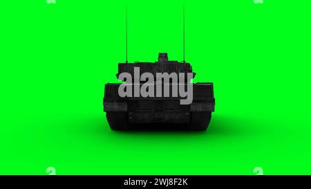 German battle tank. War. Green screen. 3d rendering Stock Photo - Alamy