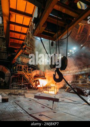 Large electric blast furnace in metallurgical factory Stock Photo - Alamy