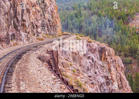 Horseshoe Curve on Durango & Silverton Narrow Gauge Railroad Stock ...