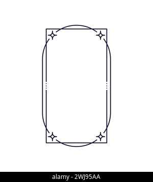 Minimal line star twinkles and sparkles for frame and borders, vector ...