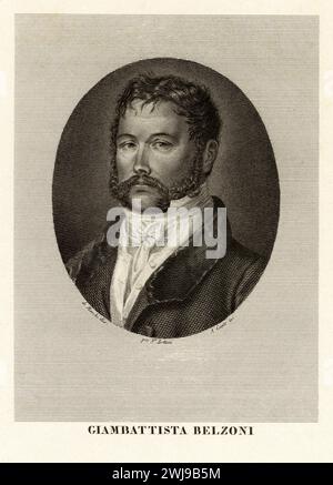 1820 ca , ITALY : The celebrated italian GIOVANNI BATTISTA BELZONI ...