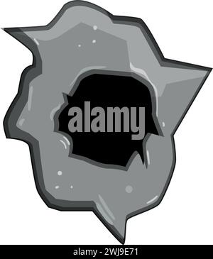 gun bullet hole cartoon vector illustration Stock Vector Image & Art ...