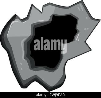 crack bullet hole cartoon vector illustration Stock Vector Image & Art ...