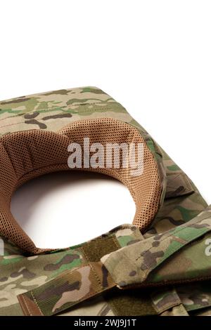 Tactical neck protection module isolated on white Stock Photo - Alamy
