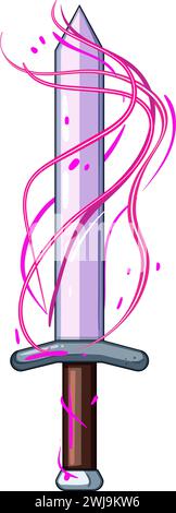 fire sword effect cartoon vector illustration Stock Vector Image & Art ...