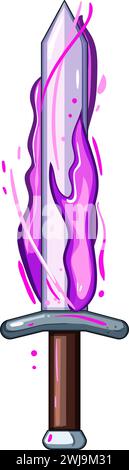 blue sword effect cartoon vector illustration Stock Vector Image & Art ...