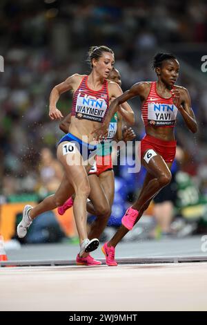 Courtney Wayment participating in the 3000 m Steeplechase at the World ...