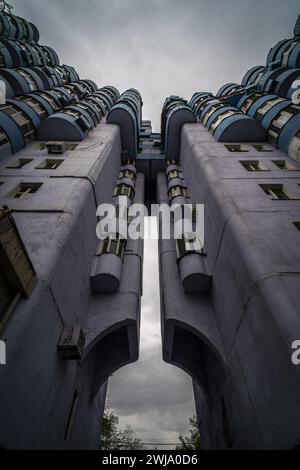 Aul housing complex - brutalist style residential building, housing ...