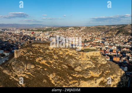Landscape of historical Kastamonu castle on the hills near the city ...