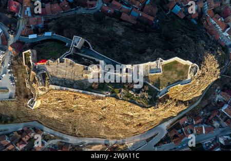 Landscape of historical Kastamonu castle on the hills near the city ...