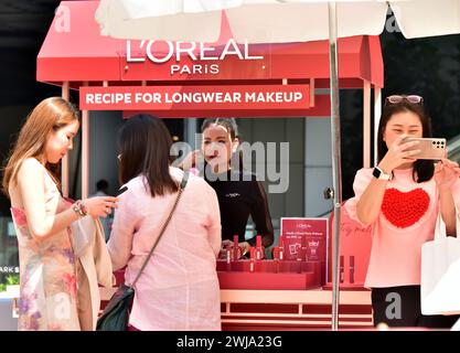 L'oreal brand promotion for valentine's day 2024 in central Bangkok ...