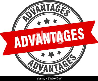 advantages round stamp isolated on transparent background. advantages ...