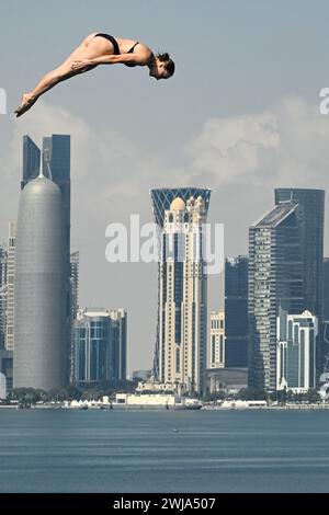 Elisa Cosetti of Italy competes in the women's 20m platform final at ...