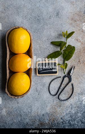 Fresh written on a chalkboard next to berries and strawberries Stock ...