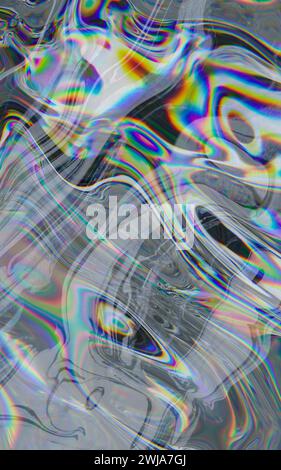 Abstract psychedelic fluid color effect. Motion. Bending and ...