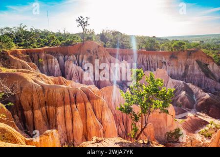 Scenic view of Rock formations at Marafa Depression - Hell's Kitchen at ...