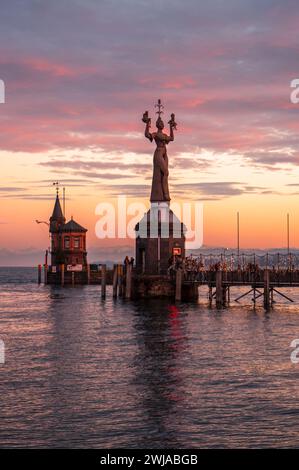 Constance, Germany - December 19, 2023: The Imperia is a famous statue ...