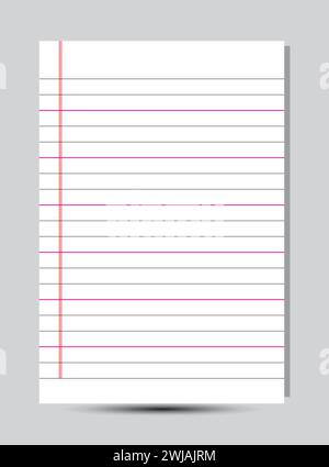 Empty writing sheets with lines Stock Vector Image & Art - Alamy