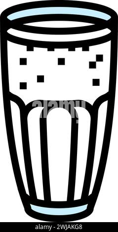 lassi drink indian cuisine line icon vector illustration Stock Vector ...