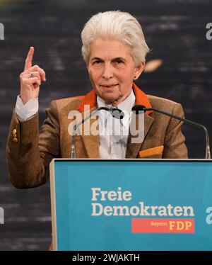 Dingolfing, Germany. 14th Feb, 2024. Marie-Agnes Strack-Zimmermann (FDP ...