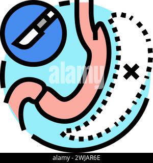 gastrectomy surgery doctor line icon vector illustration Stock Vector ...