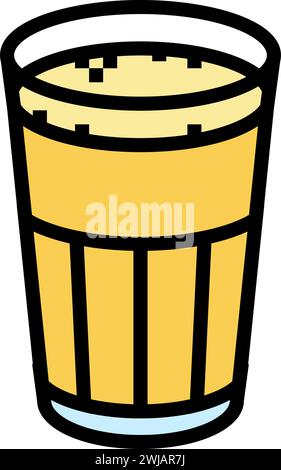 mango lassi indian cuisine line icon vector illustration Stock Vector ...