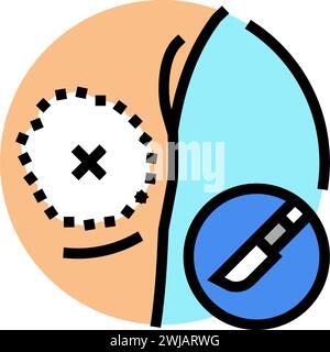 mastectomy surgery hospital color icon vector illustration Stock Vector ...