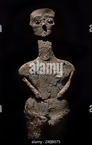 Statue from Ain Ghazal Neolithic Jordan Amman 7250 - 5000 BC is a ...