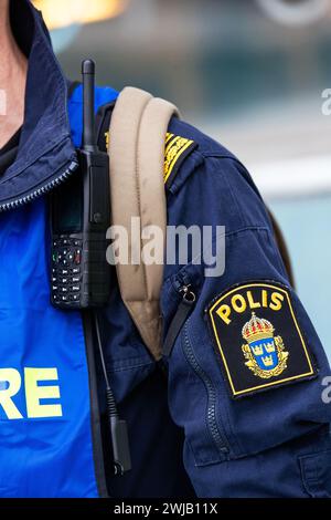 Swedish police, a Swedish police officer, police trainer during a ...
