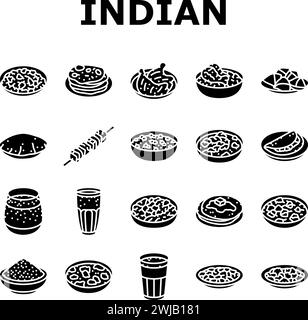 paneer tikka indian cuisine glyph icon vector. paneer tikka indian ...