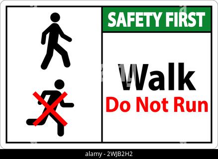 Safety First Sign Do Not Walk On Ice Stock Vector Image & Art - Alamy
