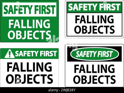 Safety First Sign, Falling Objects Stock Vector Image & Art - Alamy