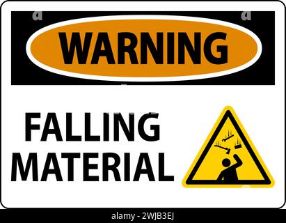 Warning Sign, Falling Material Stock Vector Image & Art - Alamy