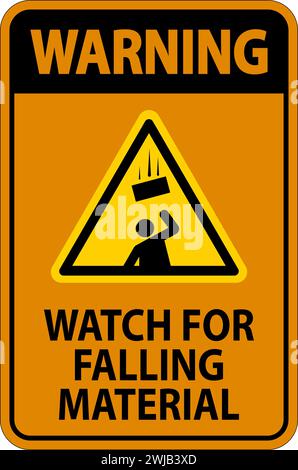 Warning Sign, Watch For Falling Material Stock Vector Image & Art - Alamy