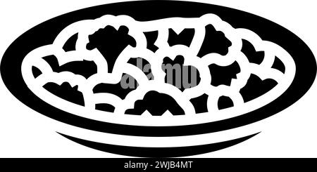 aloo gobi indian cuisine glyph icon vector. aloo gobi indian cuisine ...