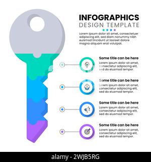 Business infographic for Key to Success concept. Vector illustration ...