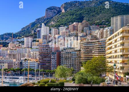 Monte Carlo in Monaco. Tightly packed luxury villas and apartments for ...