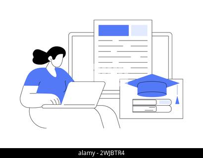 Writing application essay isolated cartoon vector illustrations Stock ...