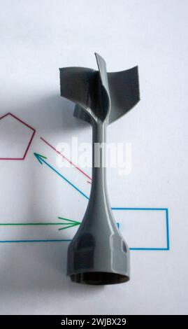 Prototype model of rocket bomb tip printed on 3D printer. Models of ...