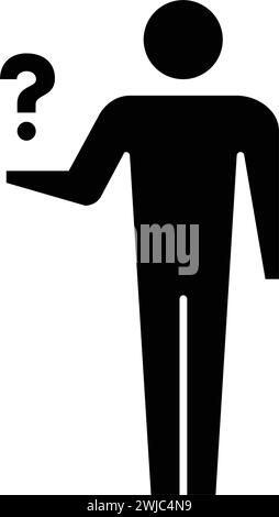 Pictograph of question mark and man. Vector concept illustration for ...