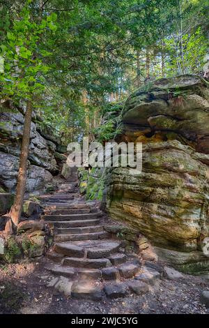 Ledges Trail, Cuyahoga Valley National Park, Brecksville, Ohio, USA ...