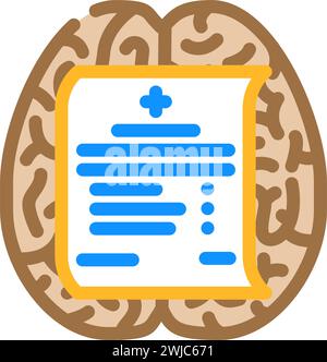 neurological treatment neuroscience neurology color icon vector ...