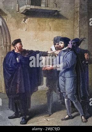 Der Kaufmann von Venedig. Dritter Akt. Szene II. Ein Zimmer in Portias ...