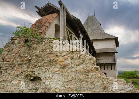 Medieval Halych Castle under stormy sky. Ivano-Frankivsk region ...