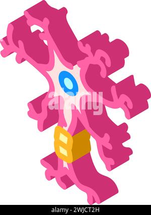 neuron structure neuroscience neurology isometric icon vector. neuron ...