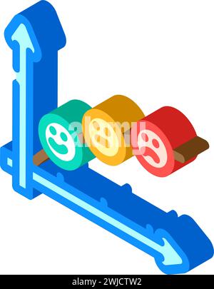 hick law ux ui design isometric icon vector. hick law ux ui design sign ...